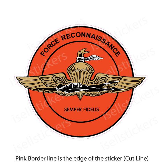 Marine Force Recon USMC Semper Fi Military Bumper Sticker Window Decal ...