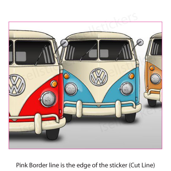 Retro VW Volkswagen Vintage Bus Vanagon Window Decal Bumper Sticker – I ...
